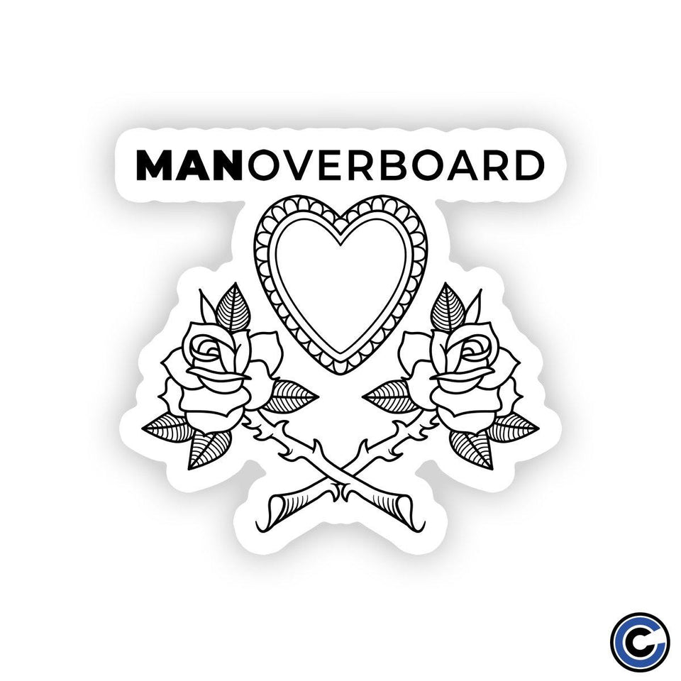 Man Overboard "Heart Flowers" Sticker