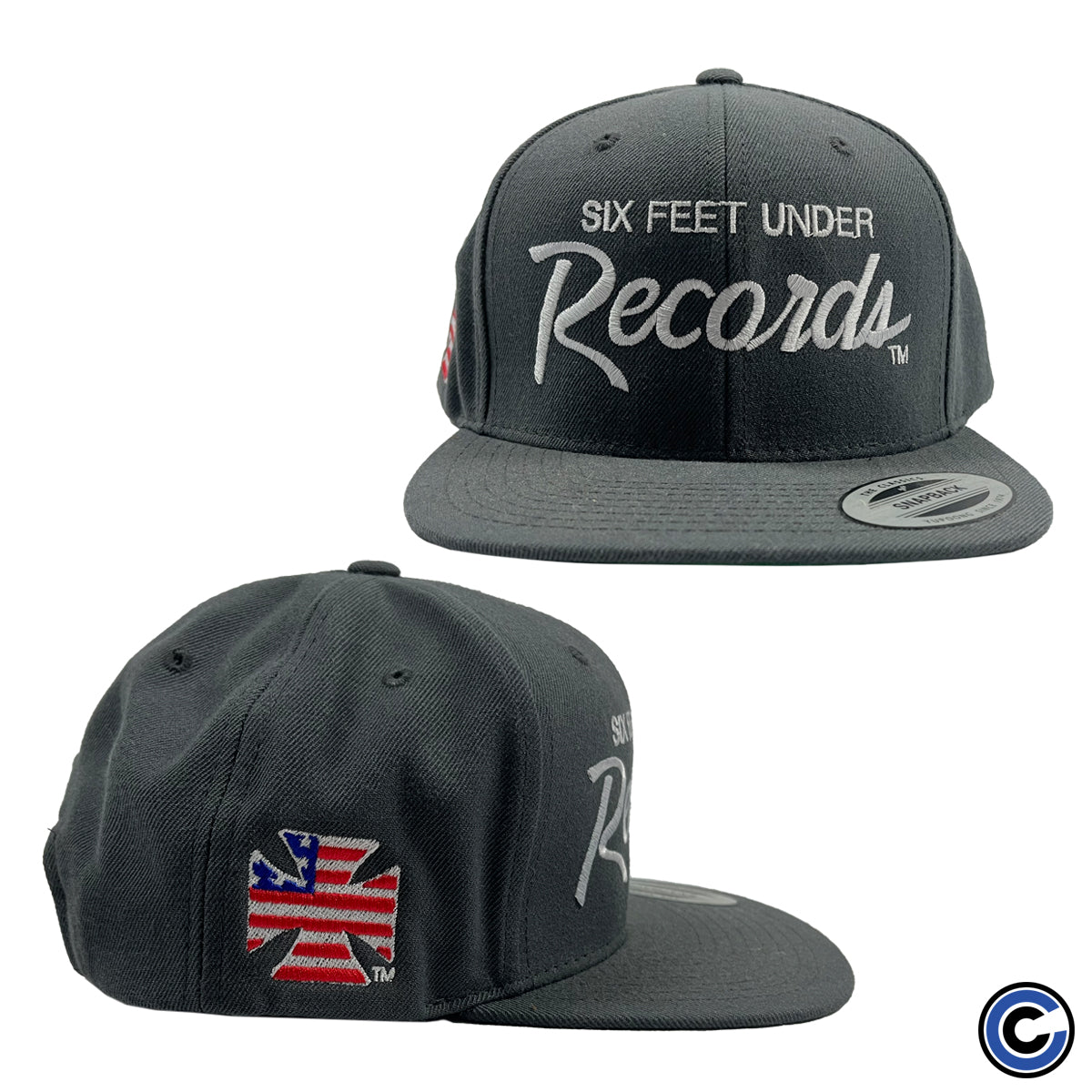 Six Feet Under "Iron Cross" Light Grey Snapback